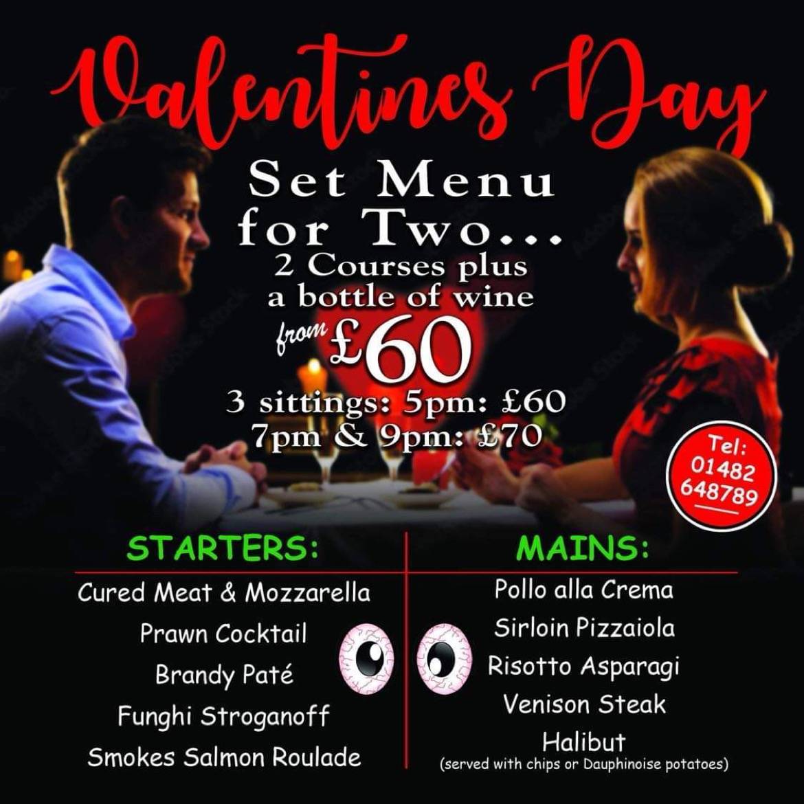 Menu at Luciano's The mad Italian restaurant, Hessle, 52 Hull Rd