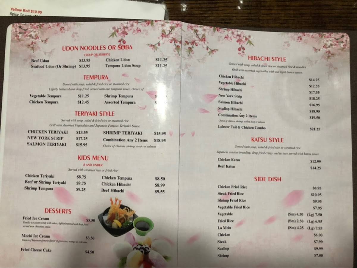 Menu at Sakura Sushi & Grill restaurant, Lynn Haven