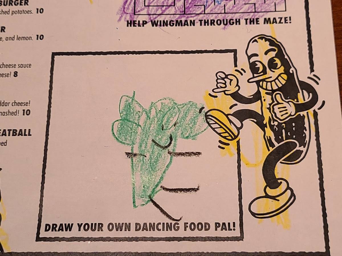 Menu at M.T. Bellies restaurant, Welland