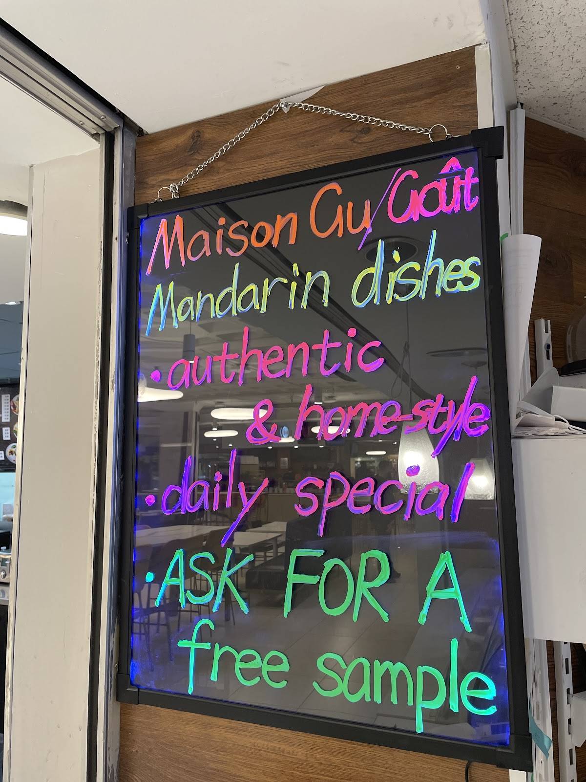 Menu at MAISON GU/GOÛT restaurant, Westmount
