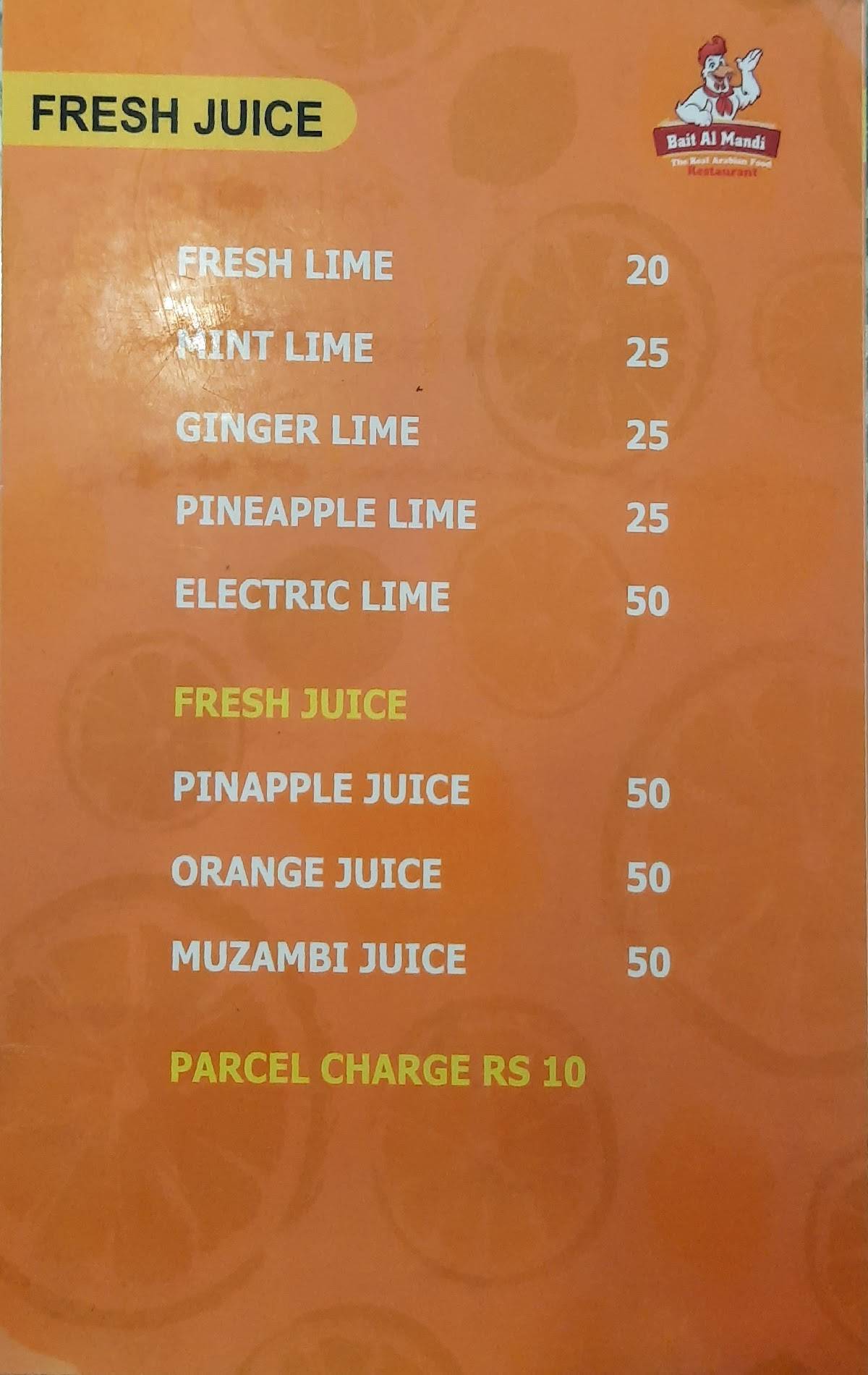 Menu at MANDI MANZIL, Kazhakkoottam