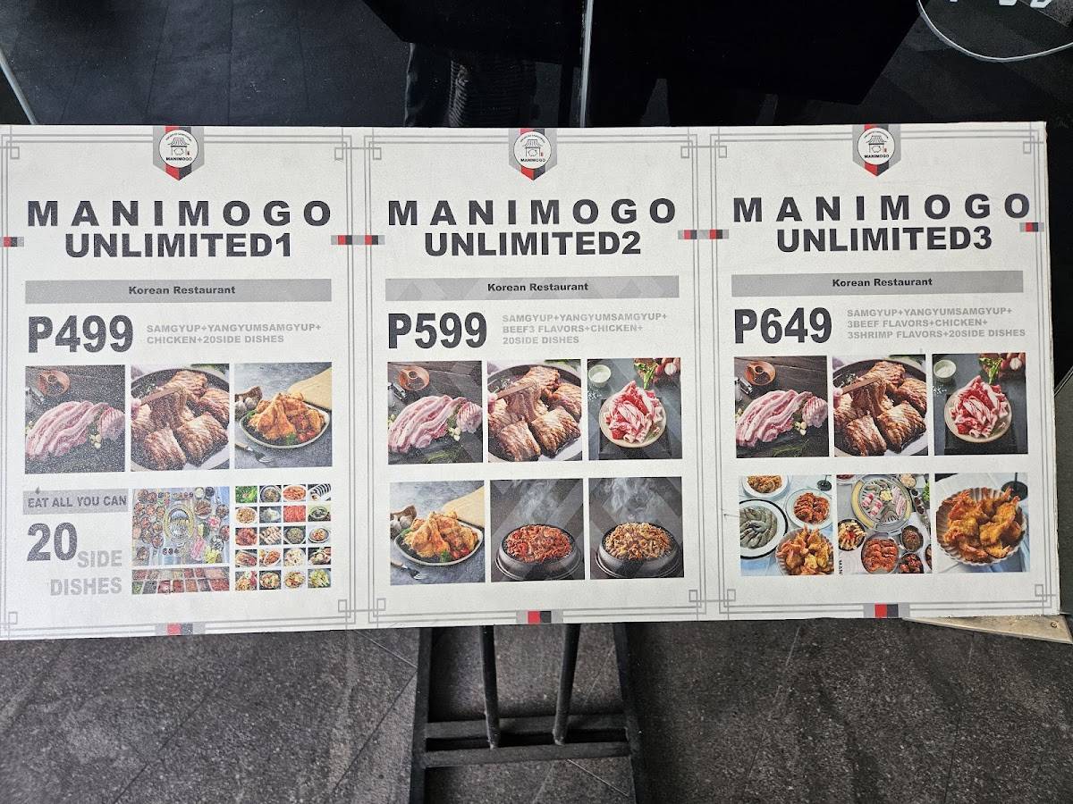 Menu at MANI MOGO KOREAN RESTAURANT WITH DAEGA, Cebu City