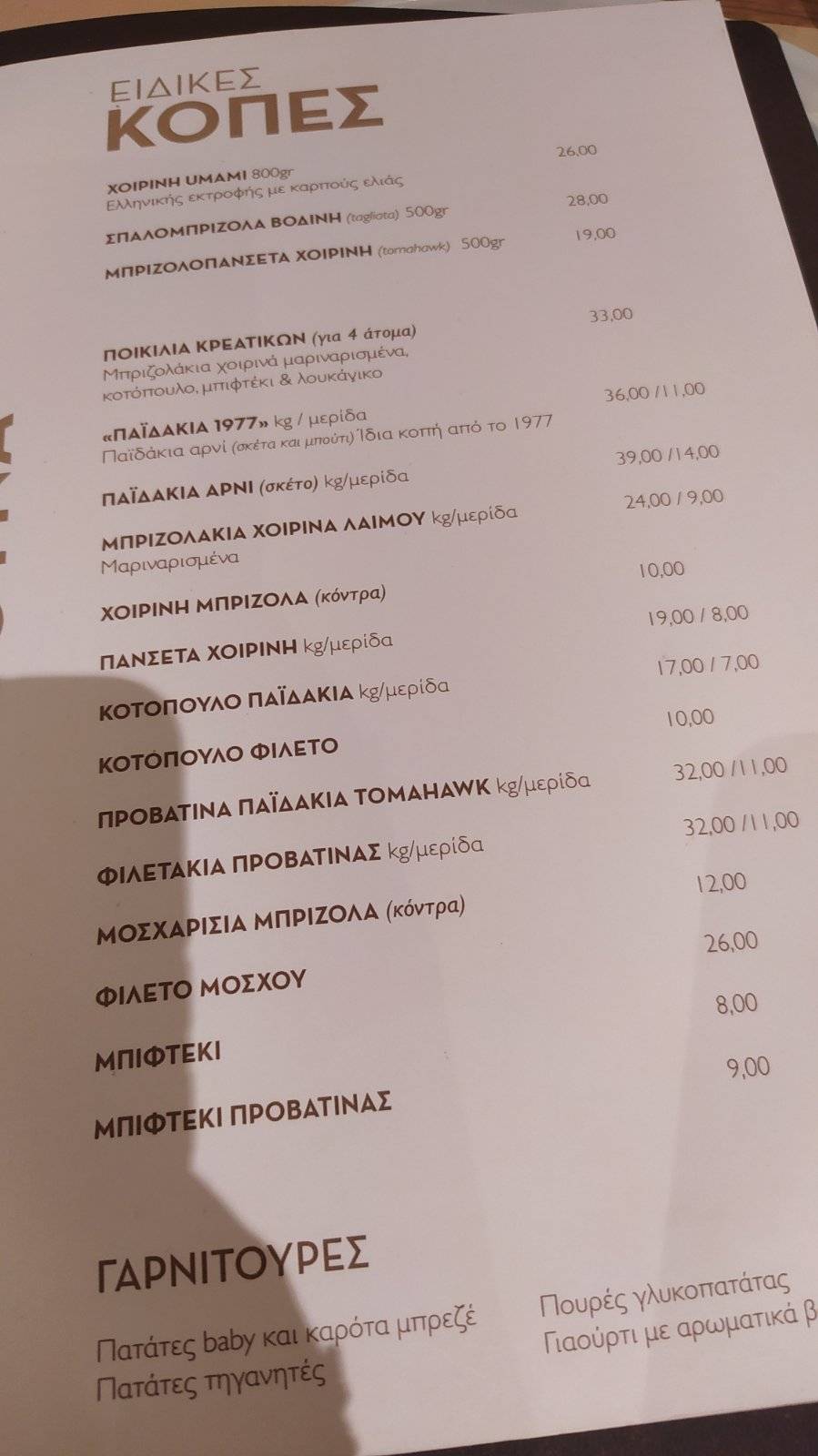 Menu at MANTRI Mountain Resto, Glyfada