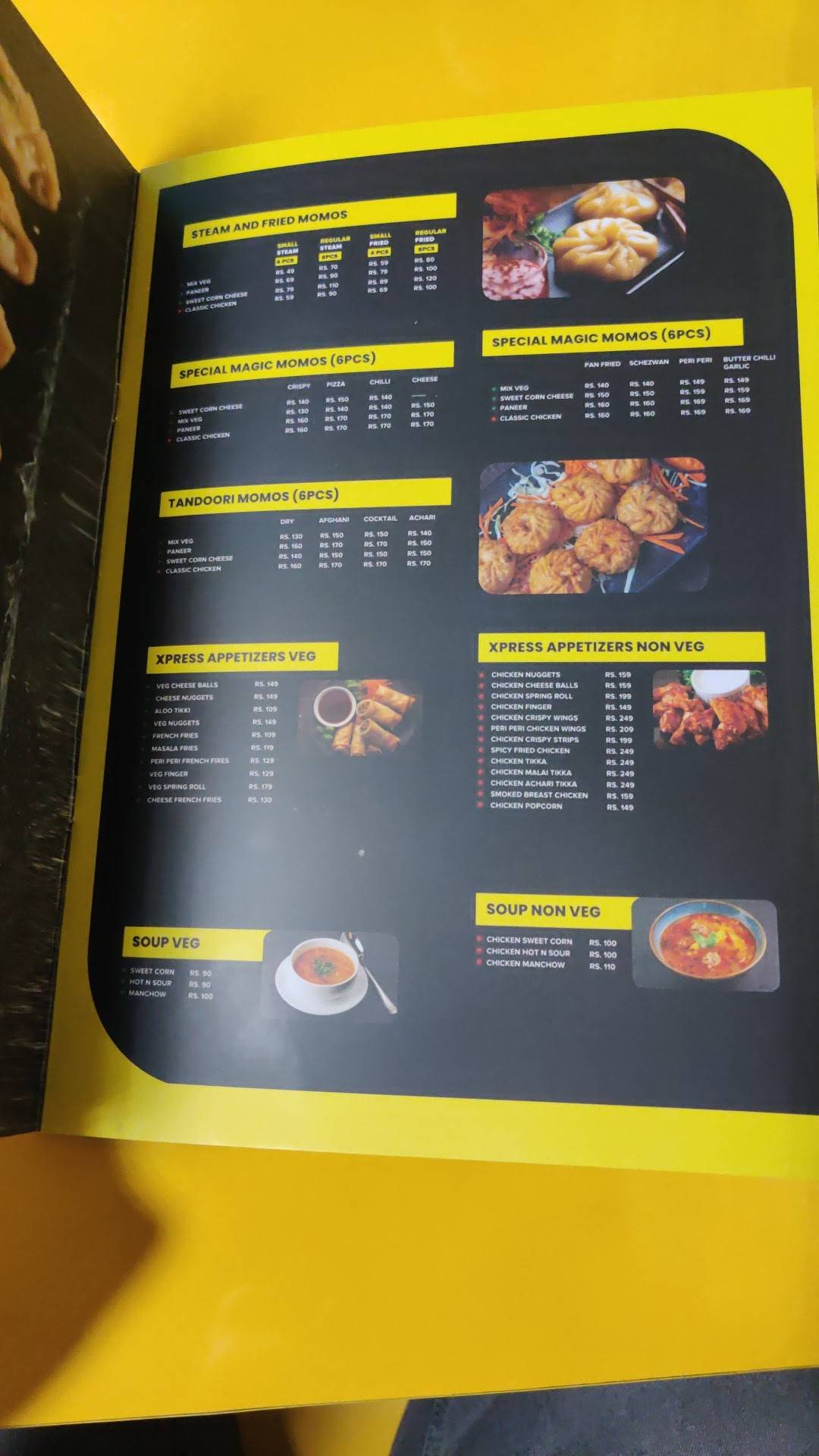 Menu at MOMO MAGIC XPRESS, Sopore
