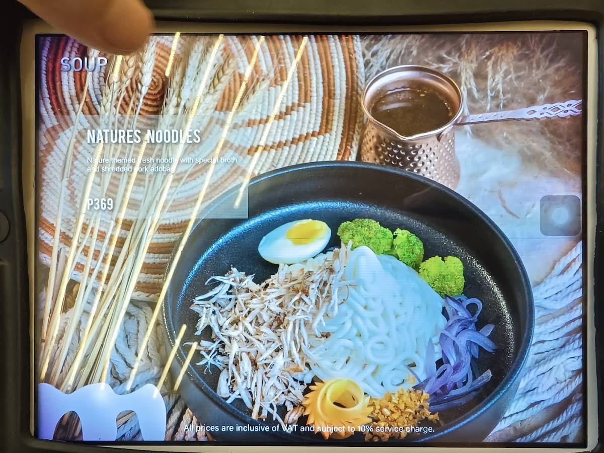Menu at MOSA restaurant, Panglao