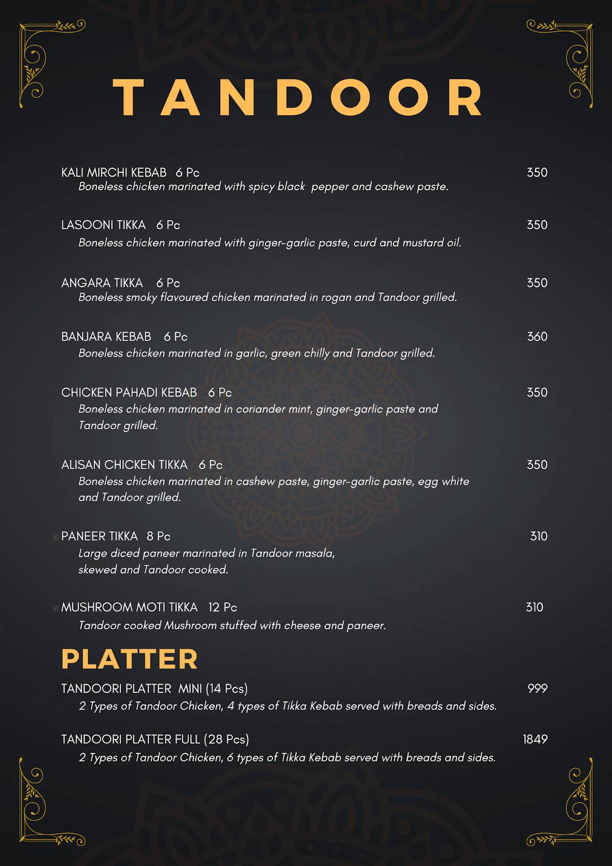 Menu at MRA Restaurant,Bakery & Cafe, Thalassery