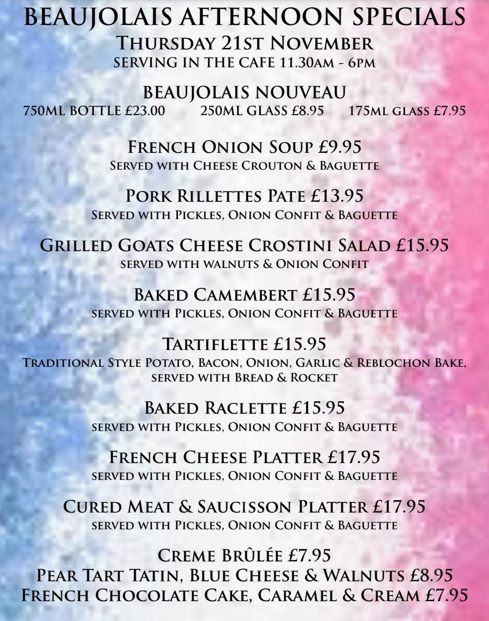 Menu at Madame Fromage cafe, Abergavenny