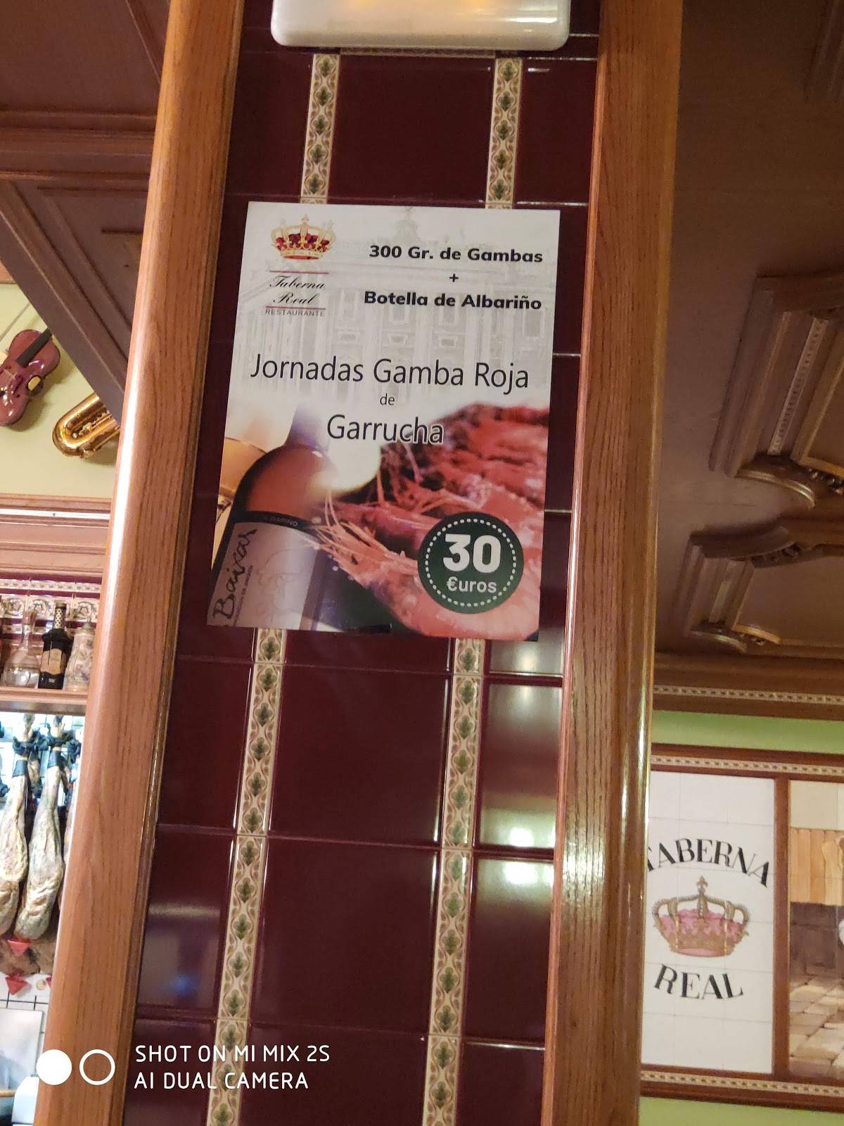 Carta de Taberna Real Restaurante, Madrid, Pl. de Isabel II
