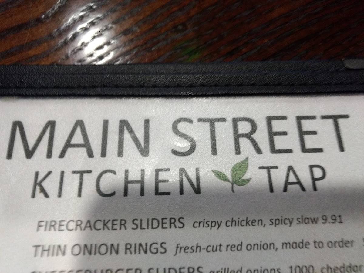 Menu at Main Street Kitchen & Tap pub & bar, Lake Elsinore