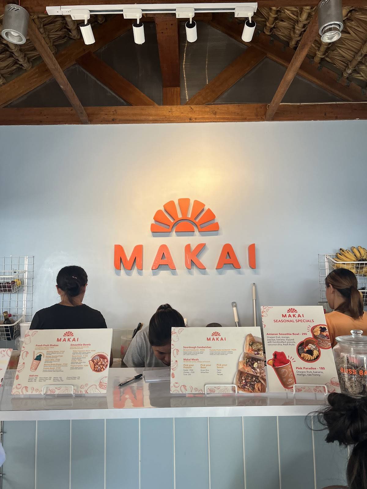 Menu at Makai Bowls cafe, San Juan, M85C+WQ8