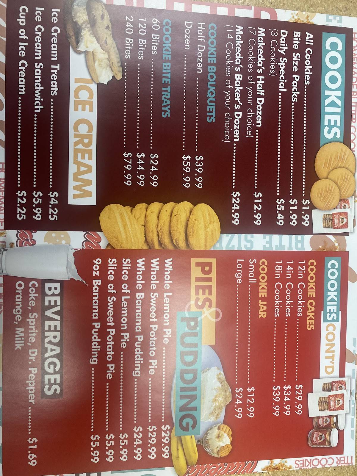 Carta de Makedas Butter Cookies Downtown, Memphis