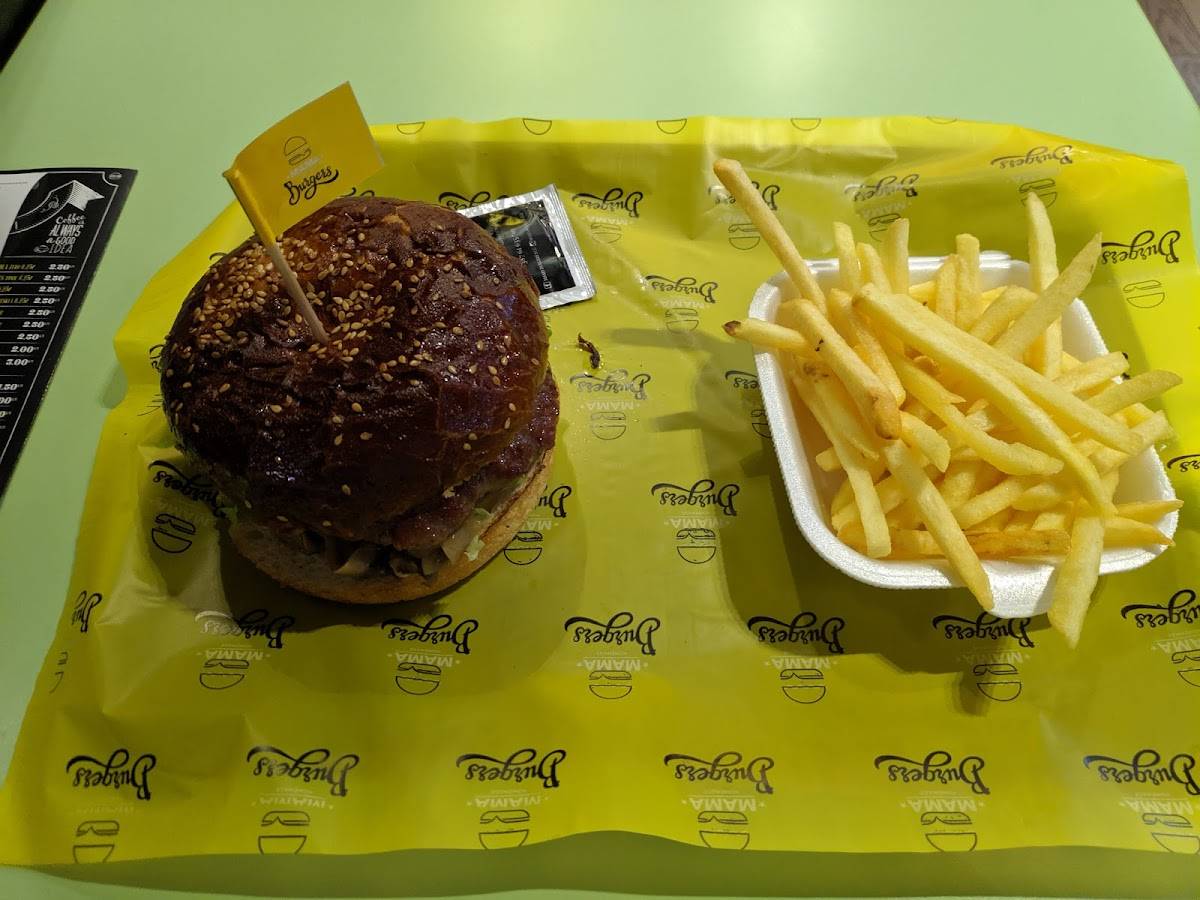 Menu at Mama Burgers SCC restaurant, Sarajevo