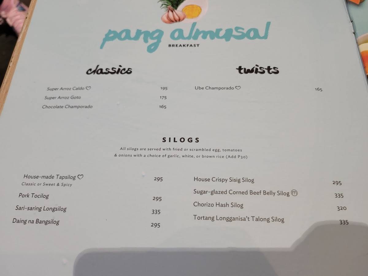 Menu at Manam Netpark restaurant, Taguig, 4th Ave