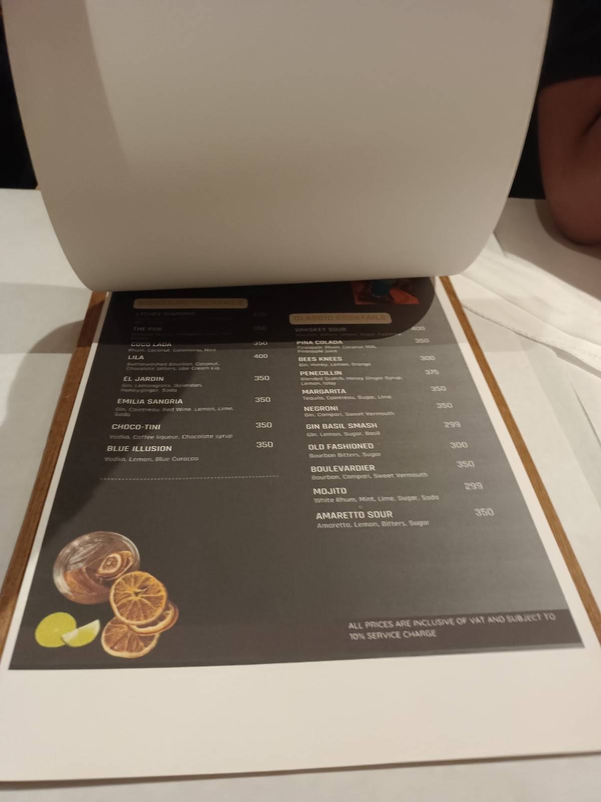 Menu at EMILIA, House of Filipino Food restaurant, Manila