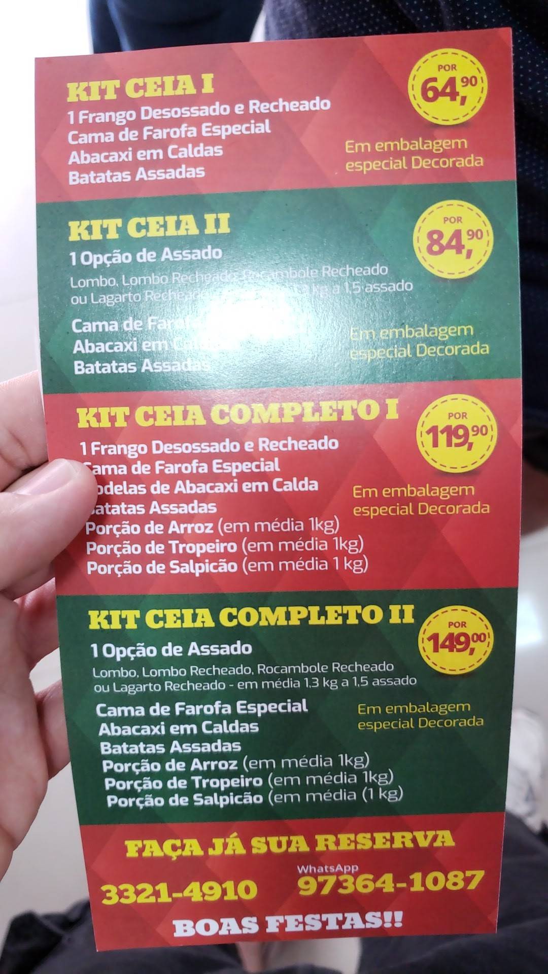 Menu at Marciano Fast Food, Belo Horizonte