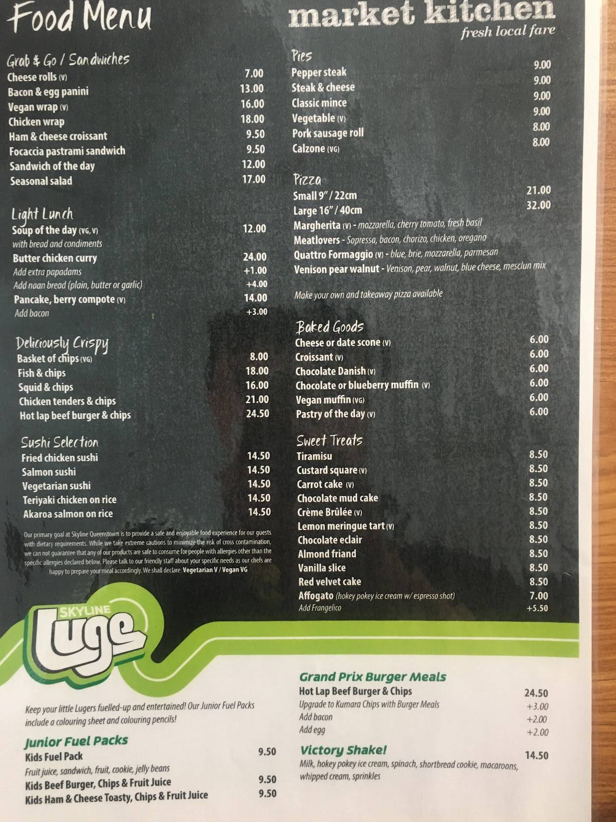 Menu at Market Kitchen Café cafe, Queenstown, 53 Brecon St
