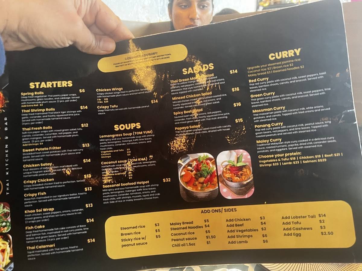Menu at Chiang Rai Thai Kitchen and Bar, Markham