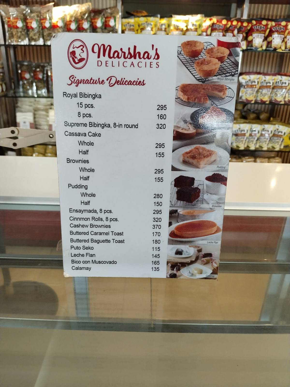 Menu at Marsha's Delicacies cafe, Bantay, HCQ9+R9G