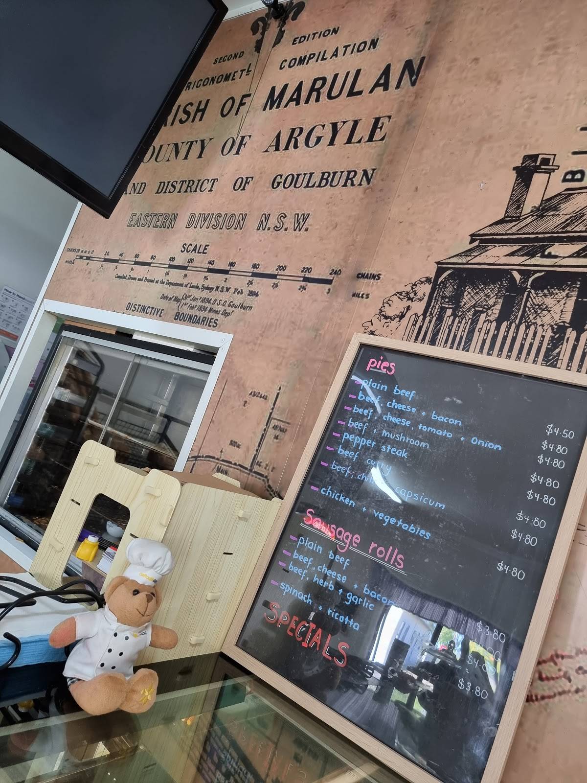 Carta de Marulan Bakery, Marulan