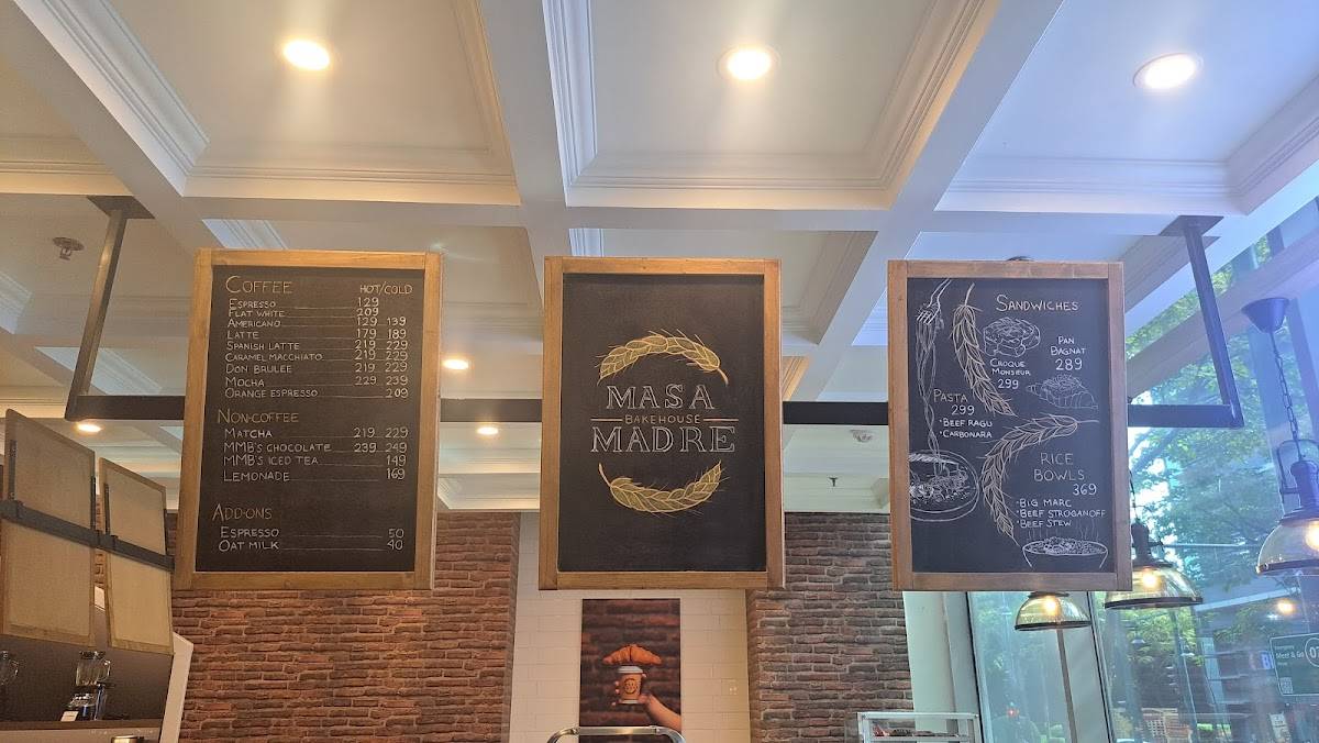 Menu at Masa Madre Bakehouse BGC, Taguig