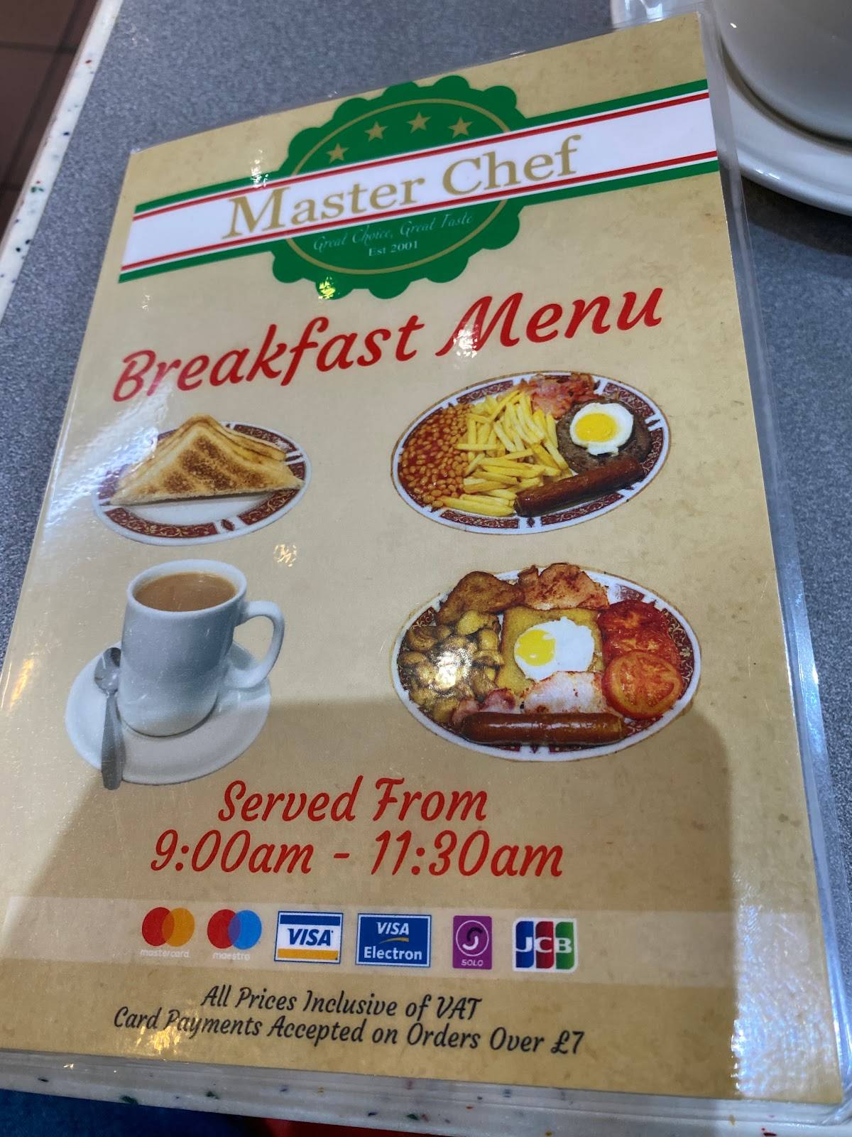Menu at Master Chef restaurant, Ruislip, 74 Victoria Rd
