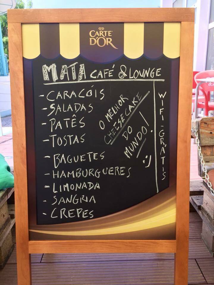 Menu em Mata Café & Lounge, Cuba, Estr. da Circunvalação 25