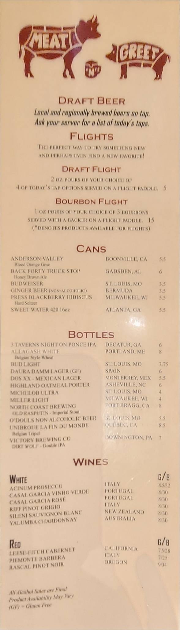 Menu at Meat N Greet restaurant, Newnan