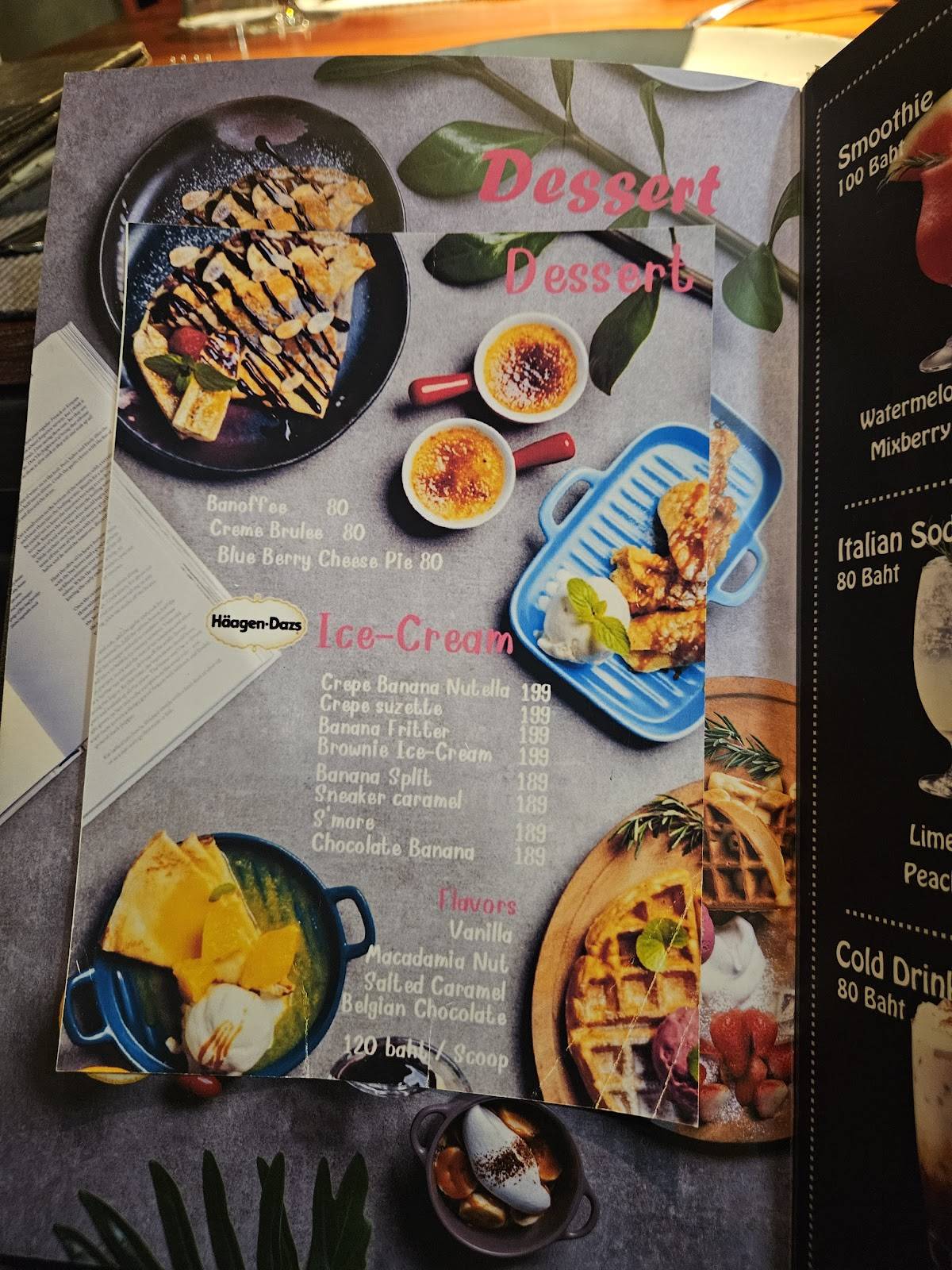 Menu at Medium Rare restaurant, Chiang Mai