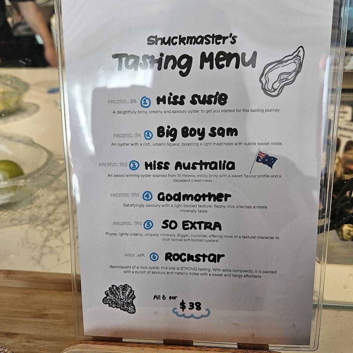 Carta del restaurante Muli Express, Melbourne