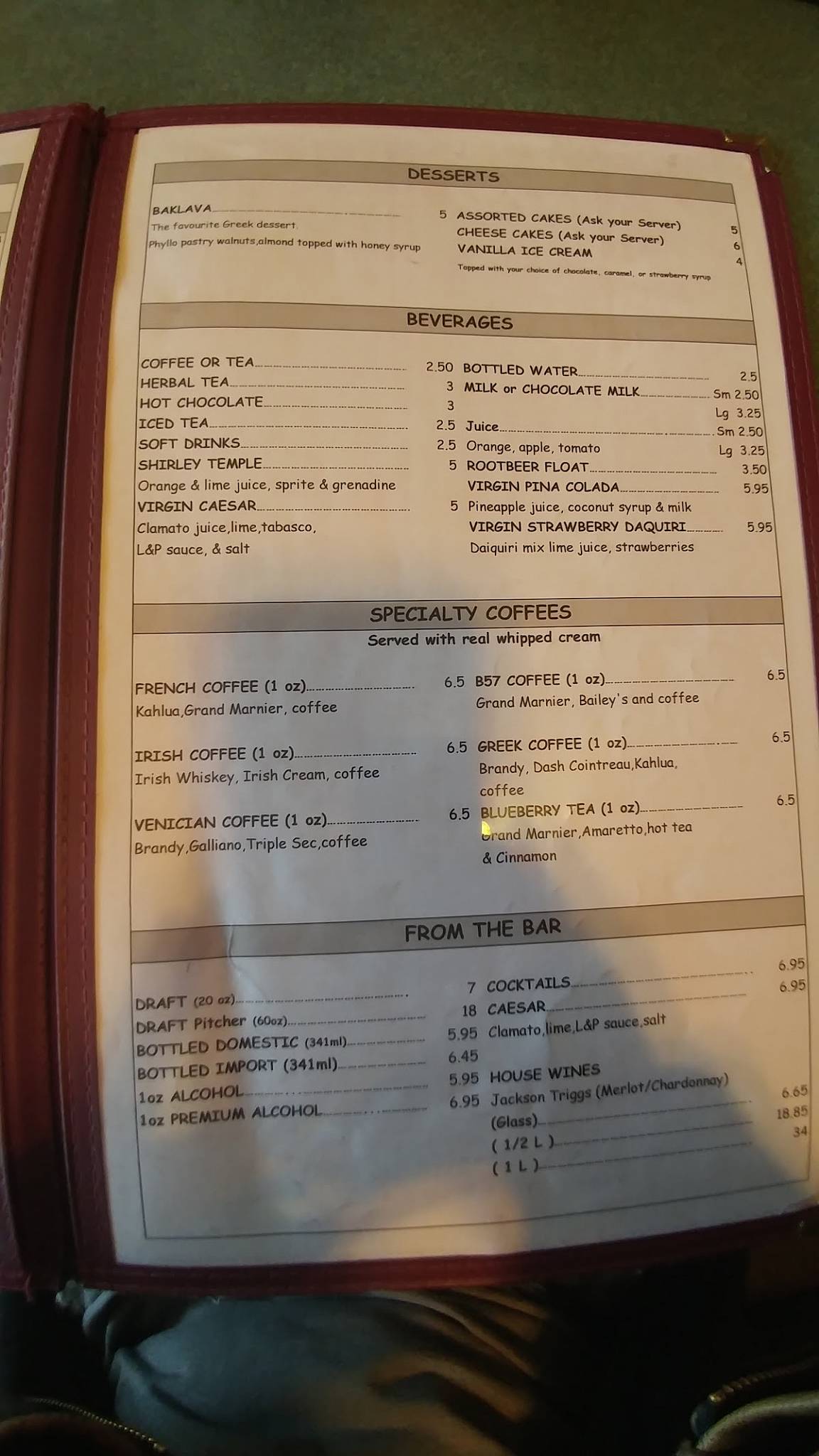 Menu at Venice House Pizza / Murphy's Pub, Melfort, 620 Saskatchewan Ave E