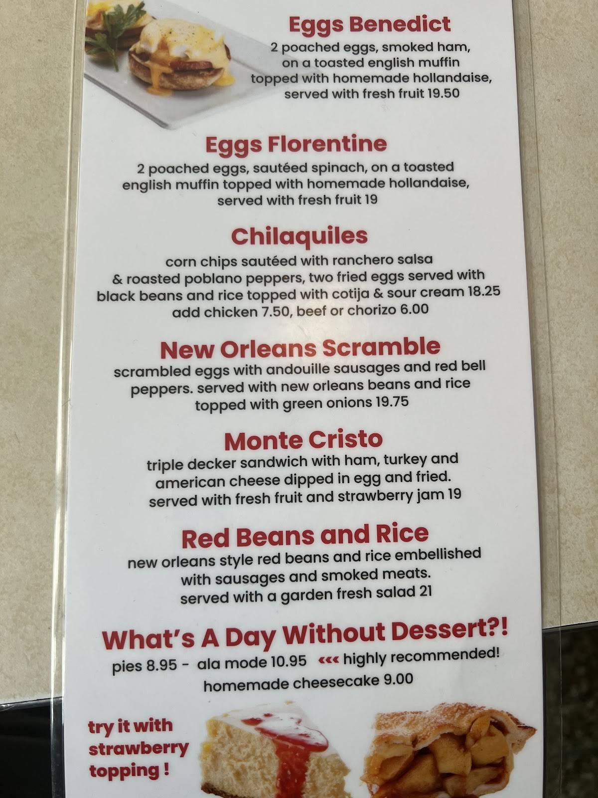 Menu at Mel's Drive-In restaurant, San Francisco, 801 Mission St