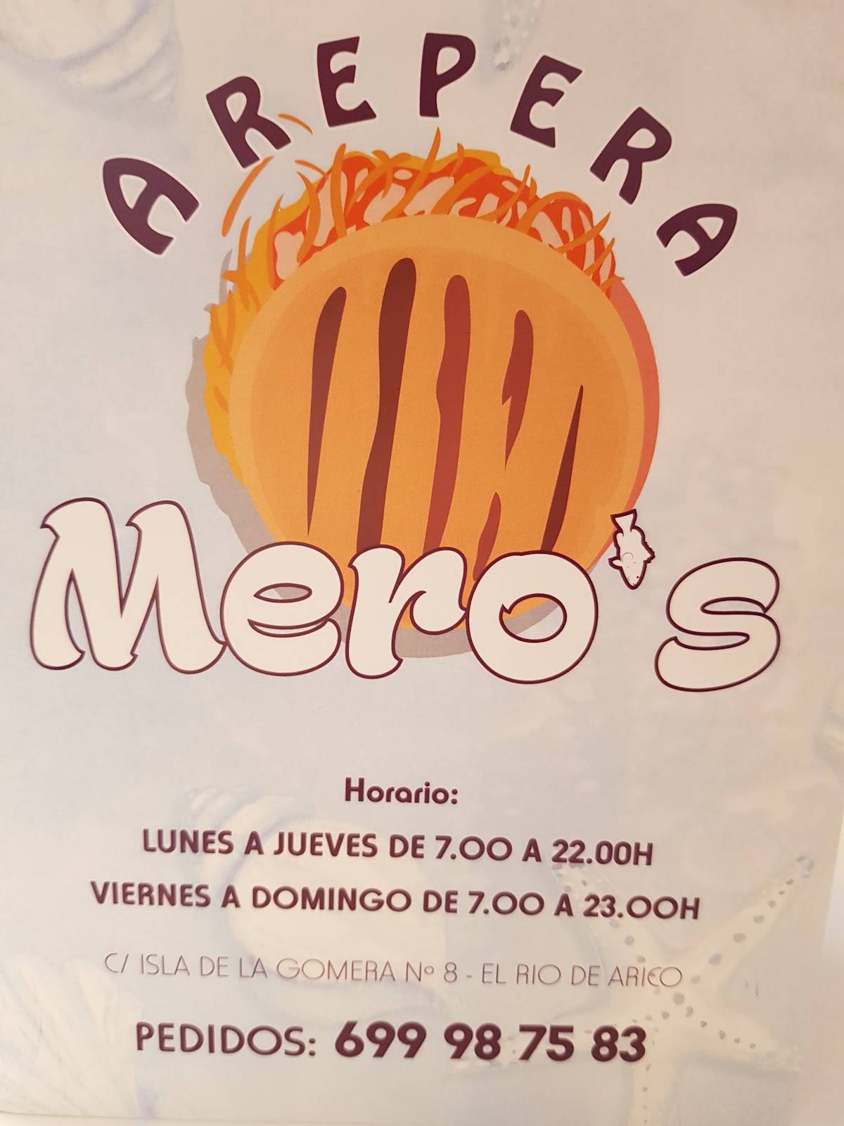 Carta de Bar Cafetería Mero's, El Rio