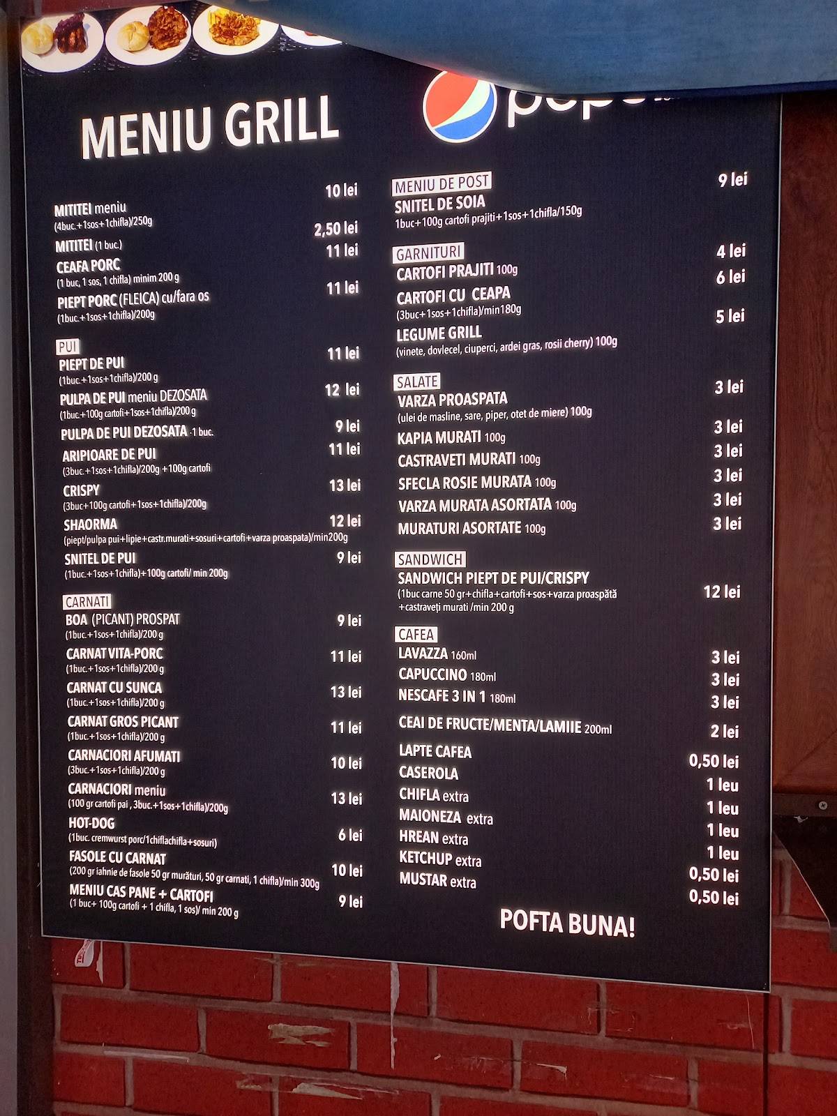 Menu at Metro Grill Cluj Napoca, Florești