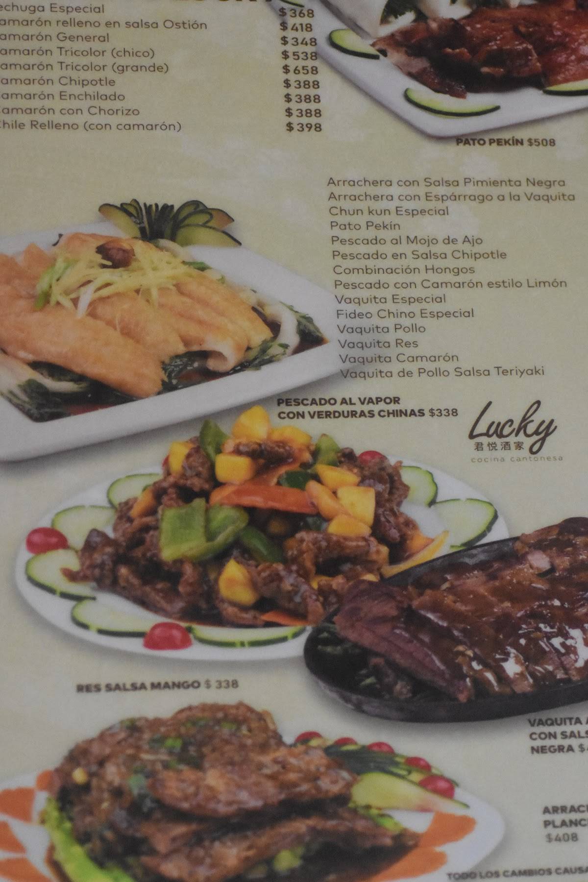 Menu at Restaurant LUCKY, Mexicali, Blvd. Lázaro Cárdenas 1153