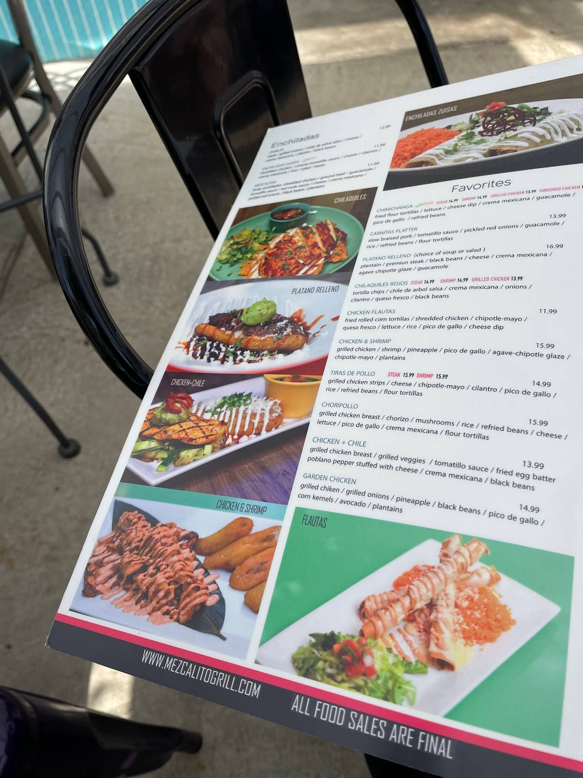 Menu at Mezcalito Durham restaurant, Durham