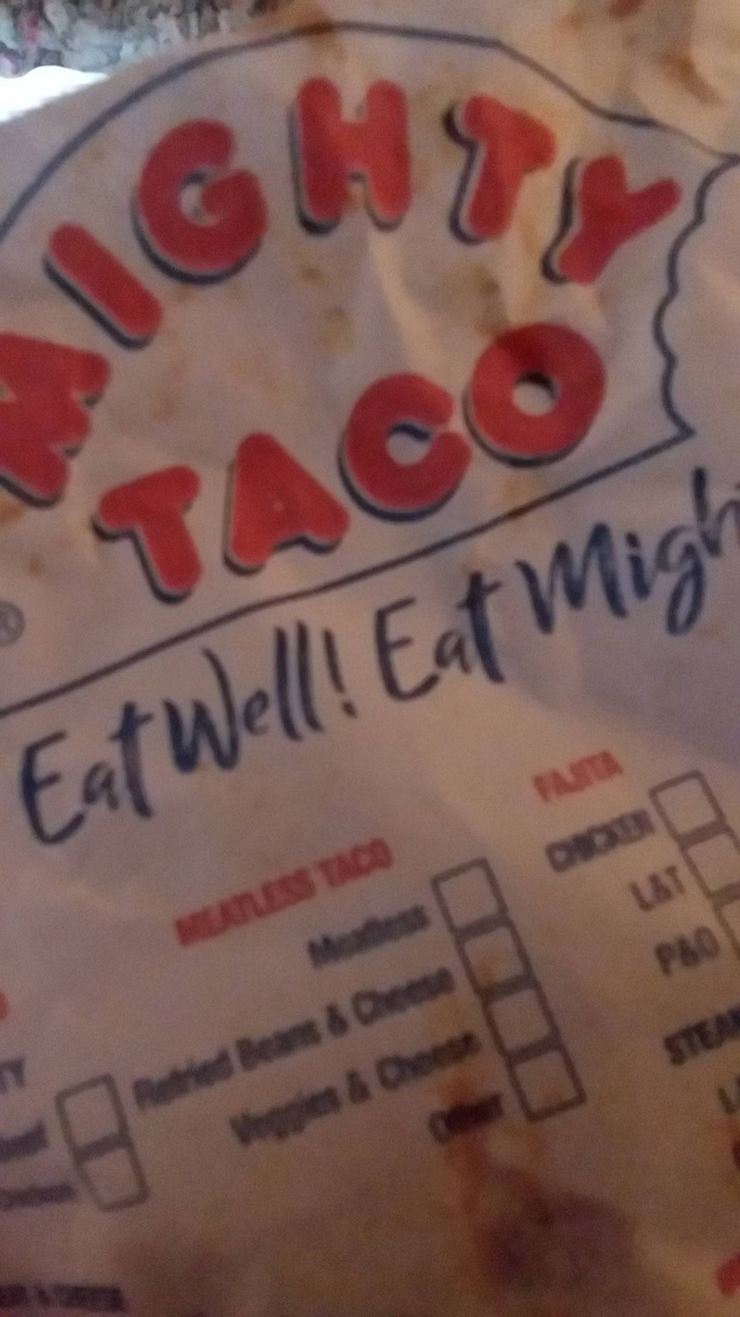 Menu at Mighty Taco restaurant, Wheatfield, Niagara Fls Blvd