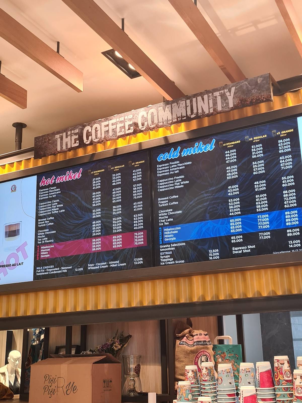Menu at Mikel Coffee Aqua Florya, Istanbul