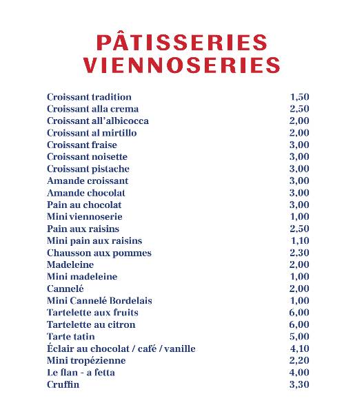 Menu da Égalité ristorante, Milano, Piazza S. Simpliciano