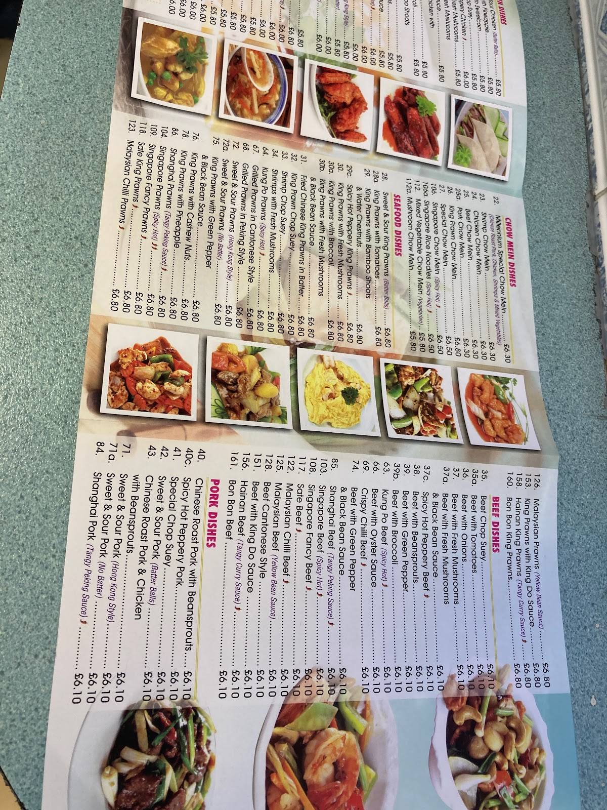 Menu at Millennium House fast food, Ilfracombe