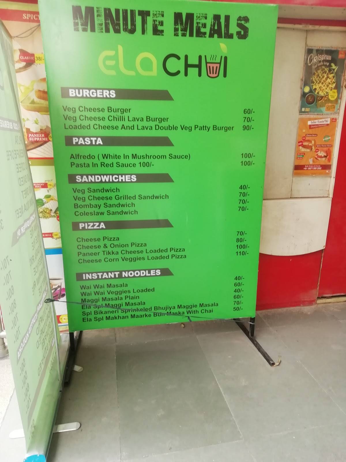 Menu at Minute meals elachai, Gurugram