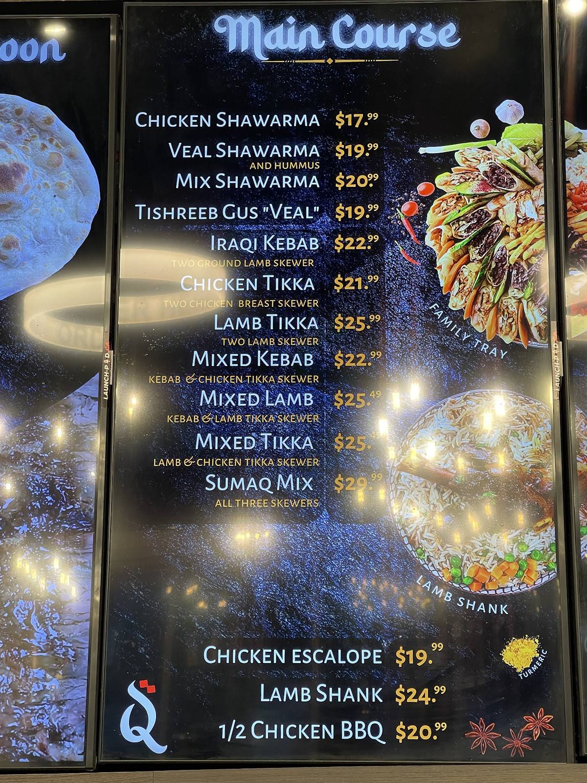 Menu at Sumaq Iraqi Charcoal Grill - Mississauga Order Online ...
