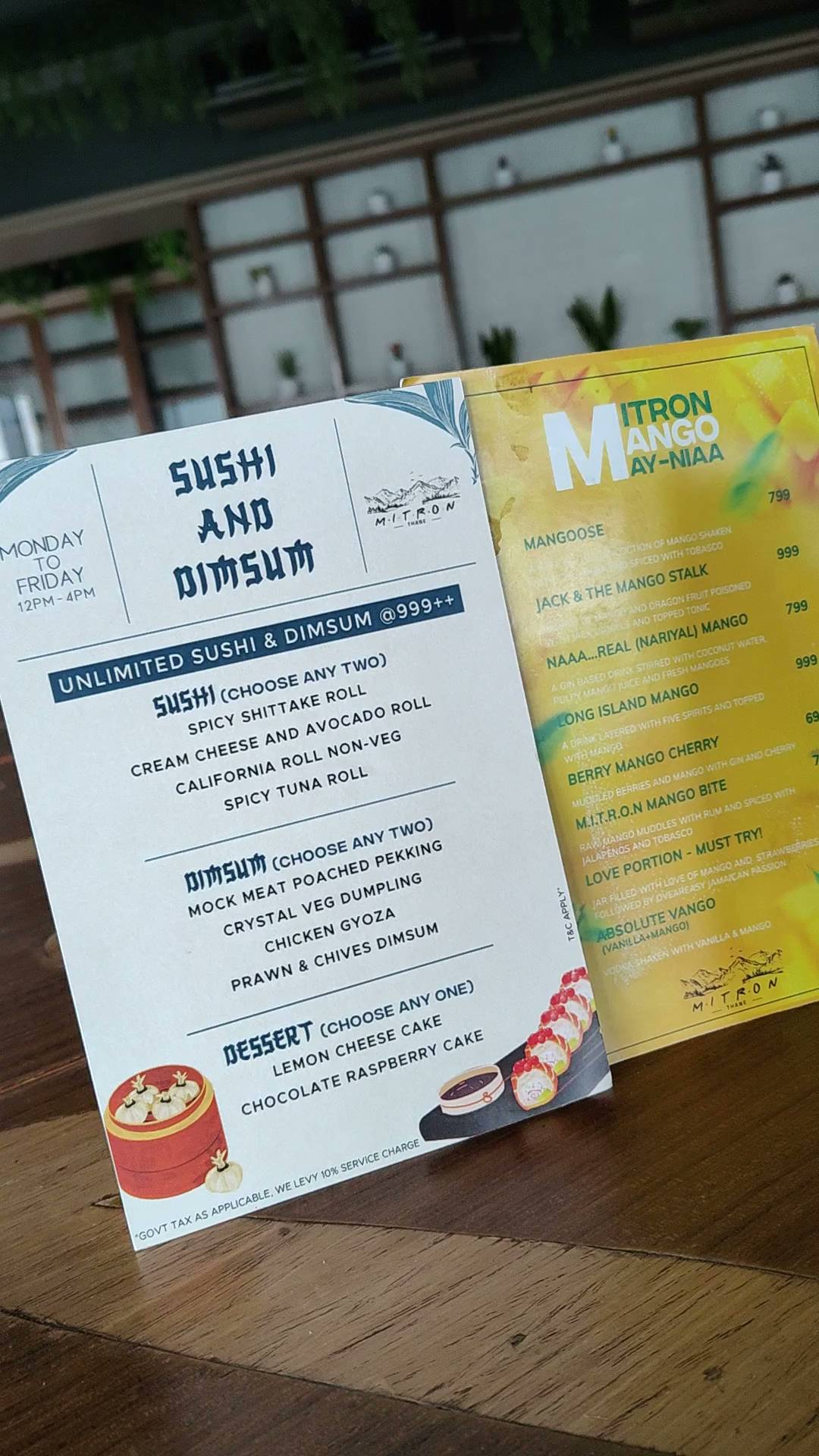 Menu at Mitron, Thane