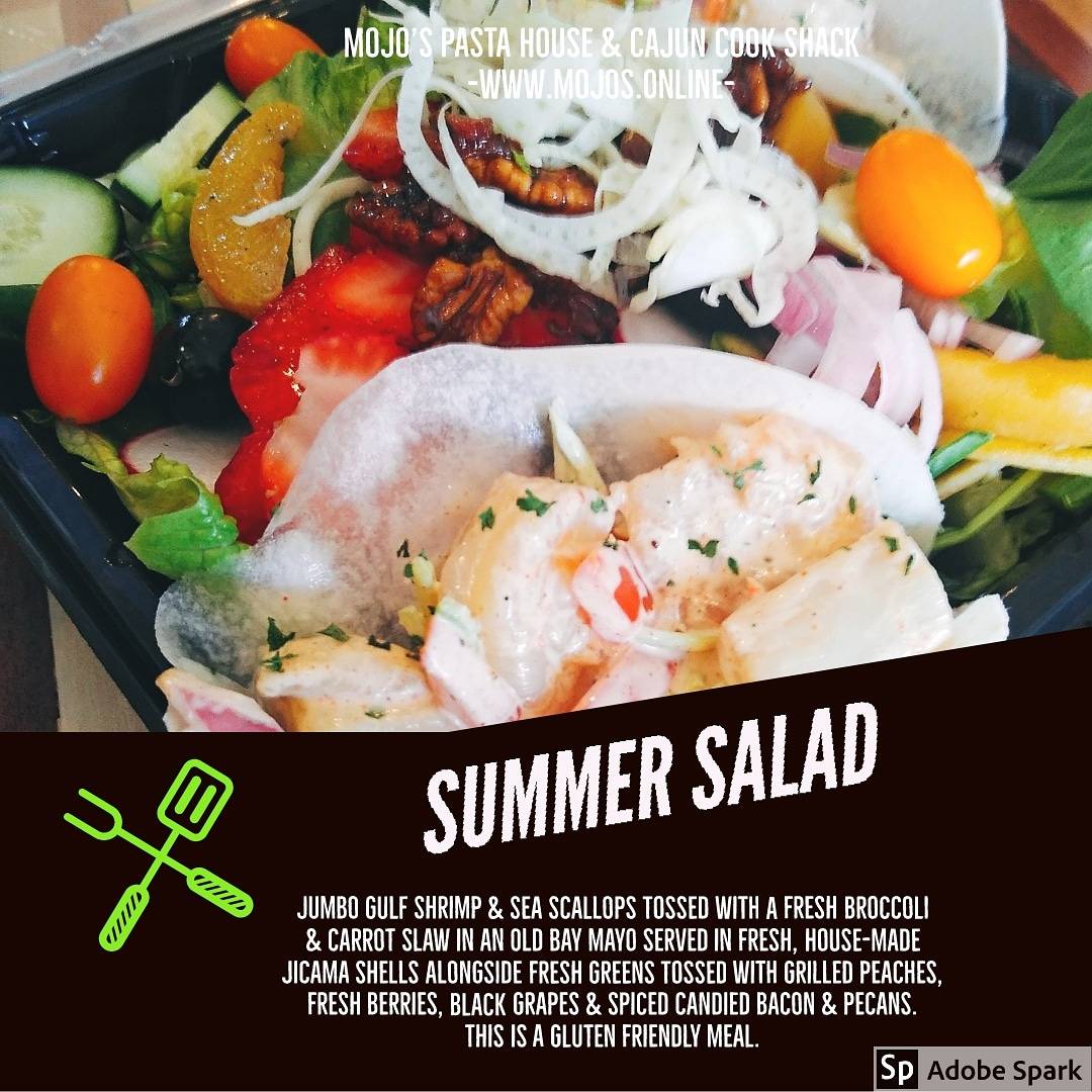 Menu at MoJo's Pasta House & Cajun Cook Shack restaurant, Marshfield