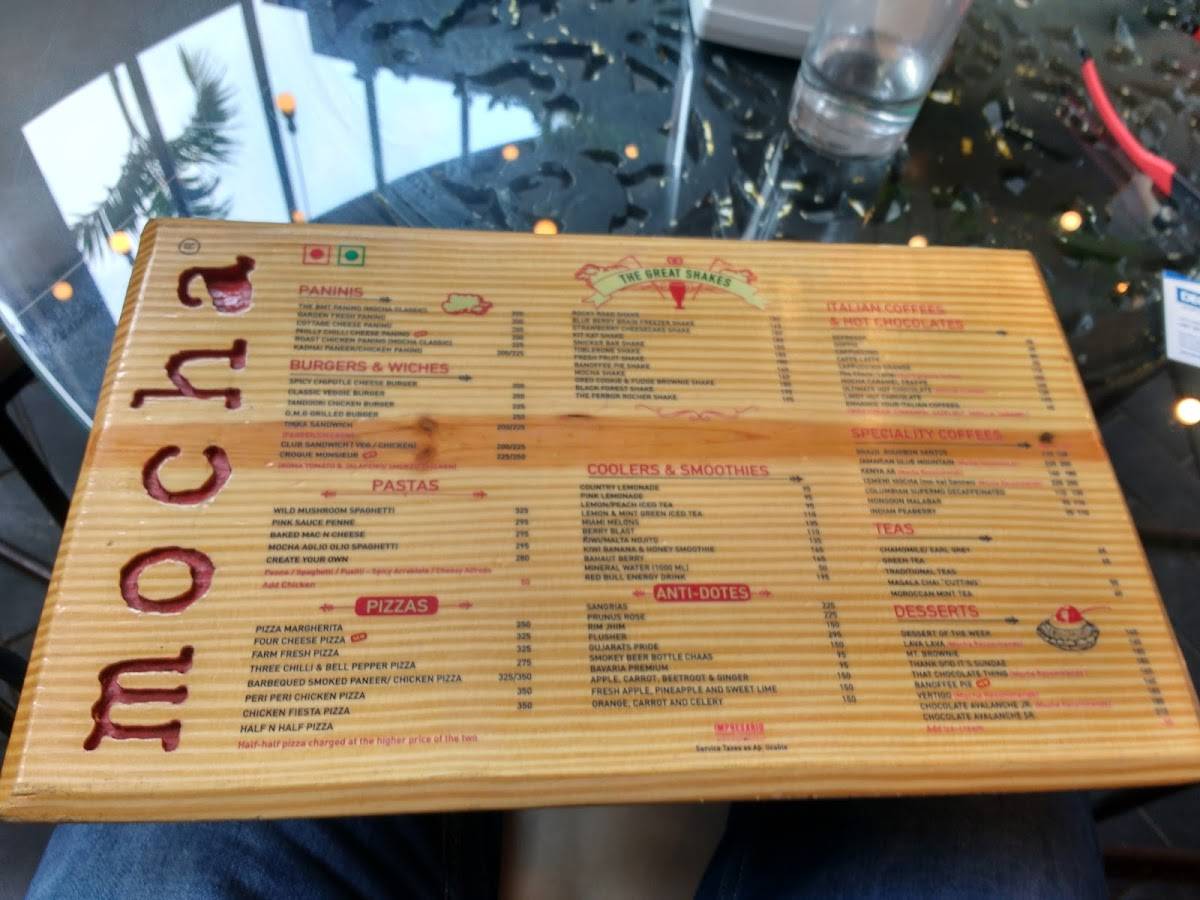 Menu at Mocha Bodakdev, Ahmedabad, Ground Floor