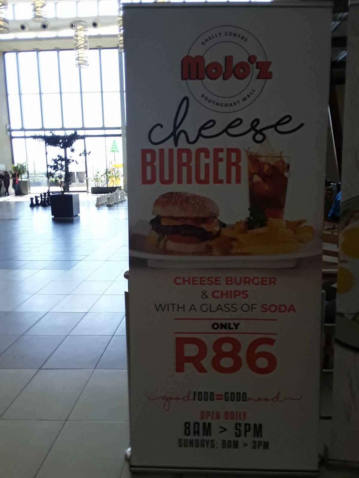 Menu at Mojoz Southcoast Mall restaurant, Margate