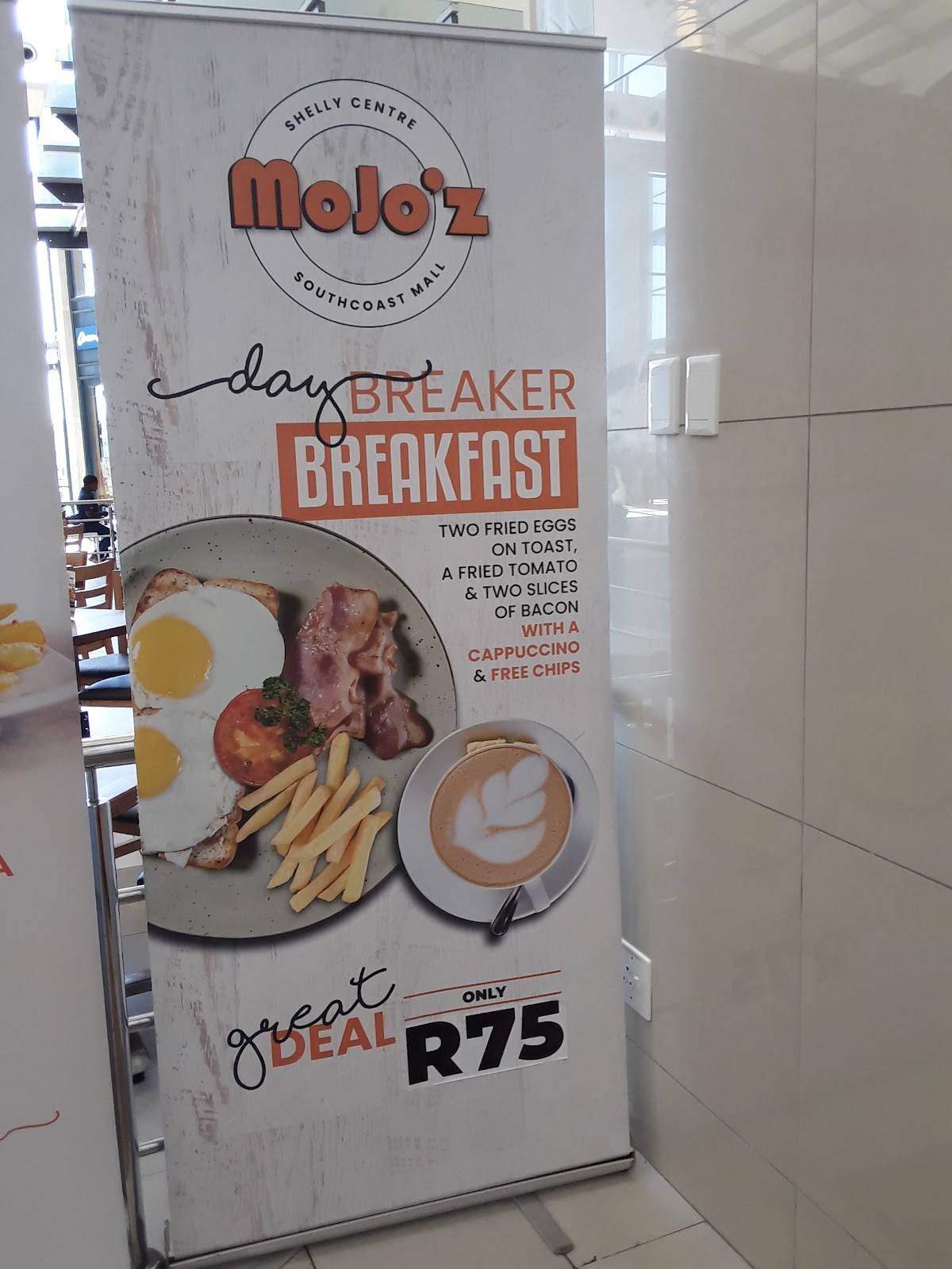 Menu at Mojoz Southcoast Mall restaurant, Margate