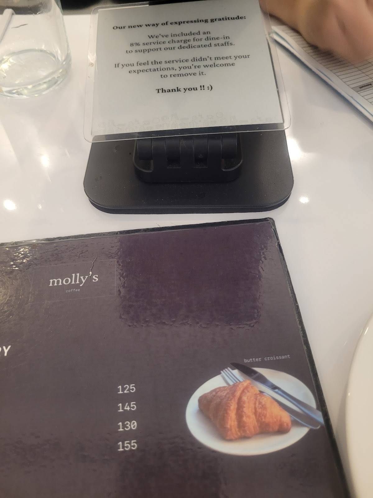 Menu at Molly's Coffee restaurant, Quezon City