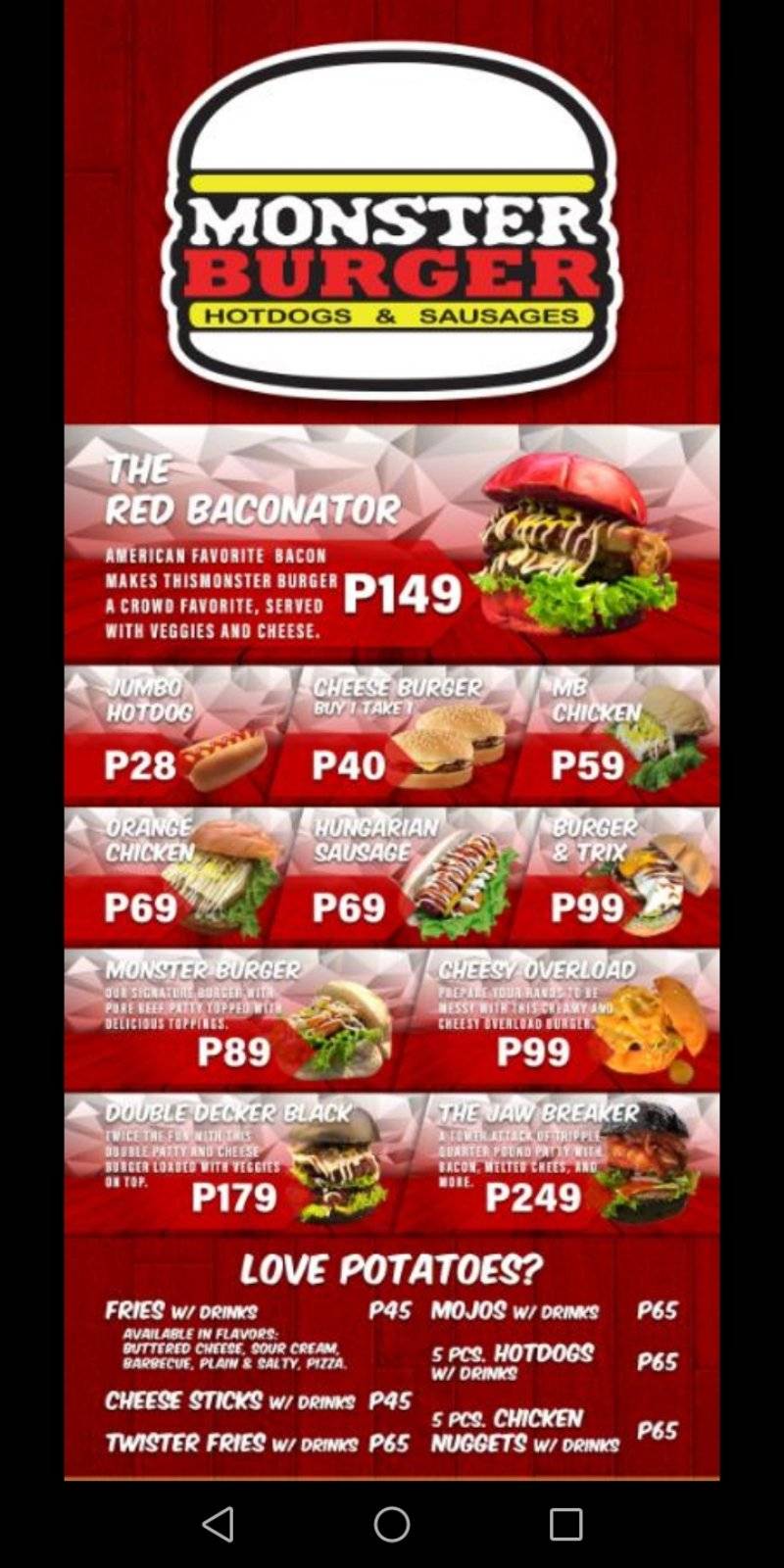 Menu at Garcia's Residence restaurant, Quezon City