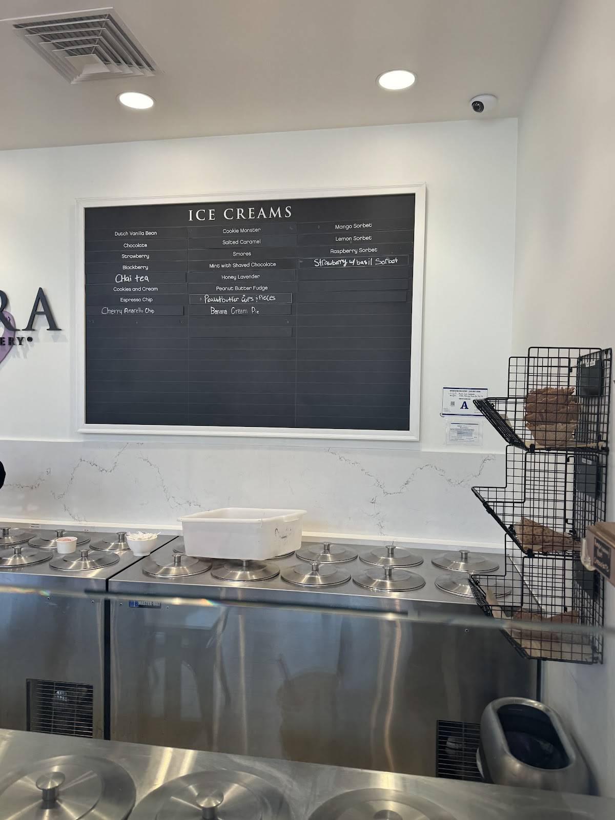 Menu at Mora Iced Creamery - Downtown Summerlin restaurant, Las Vegas