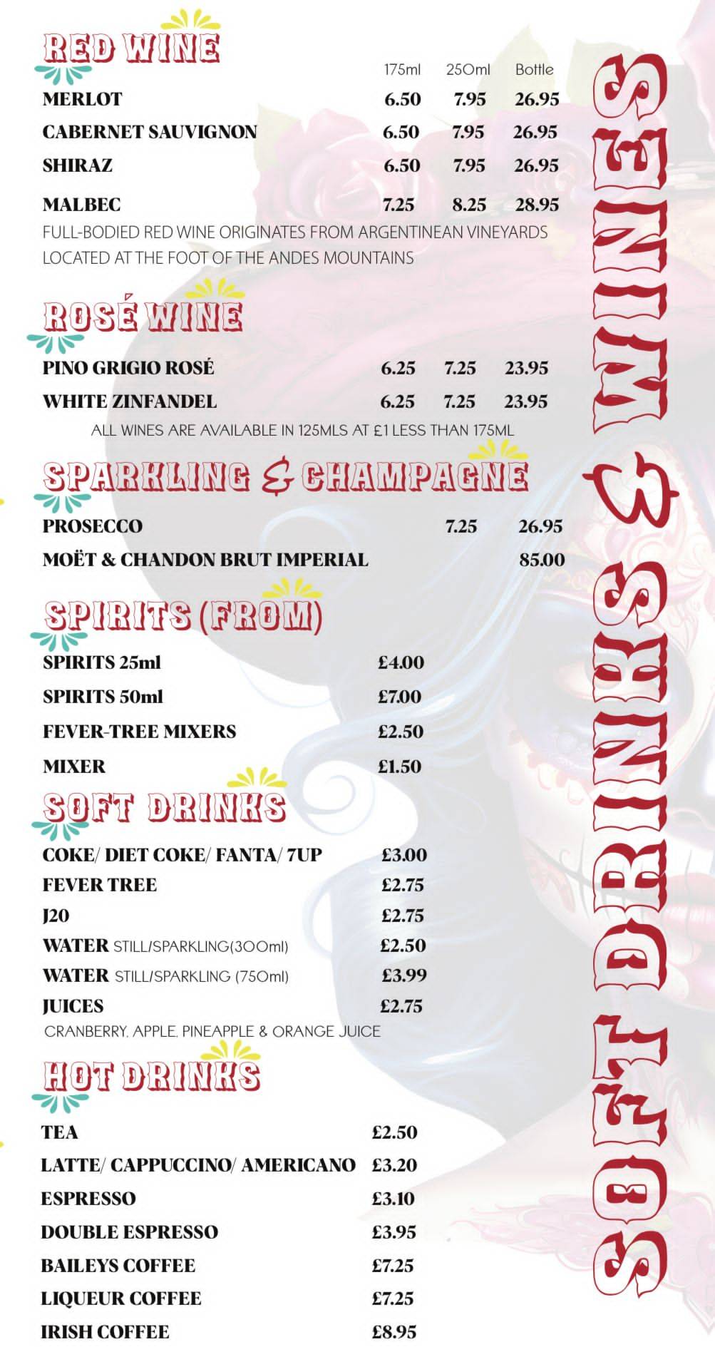 Menu at Morena Restaurant Bar & Cocktails, Folkestone